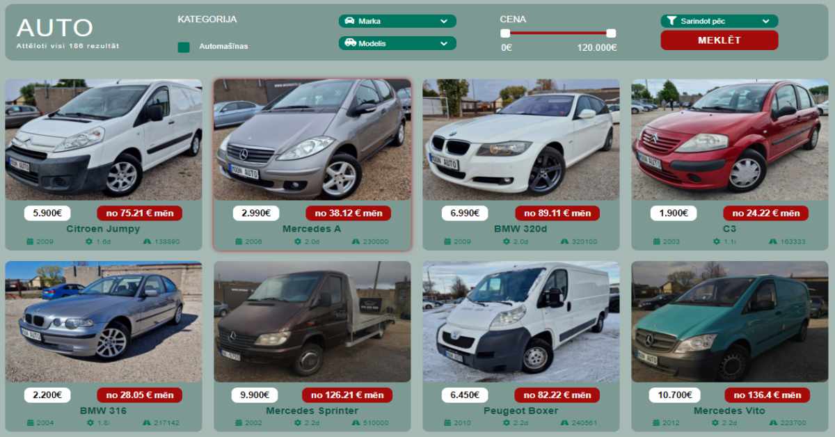 Lietoti auto Liepājā